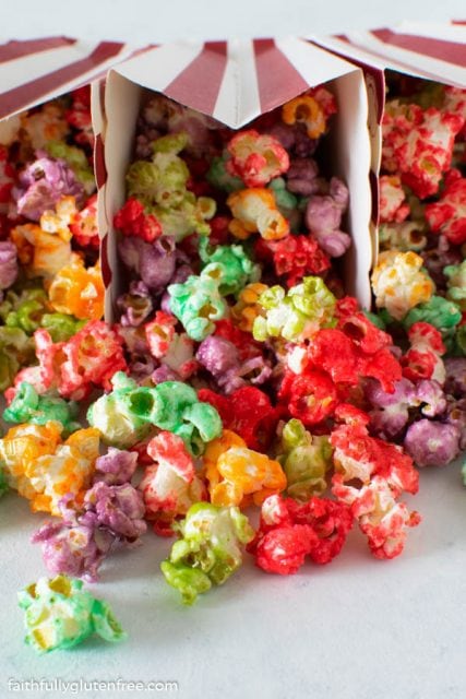 Easy Candied Jello Popcorn - Faithfully Gluten Free