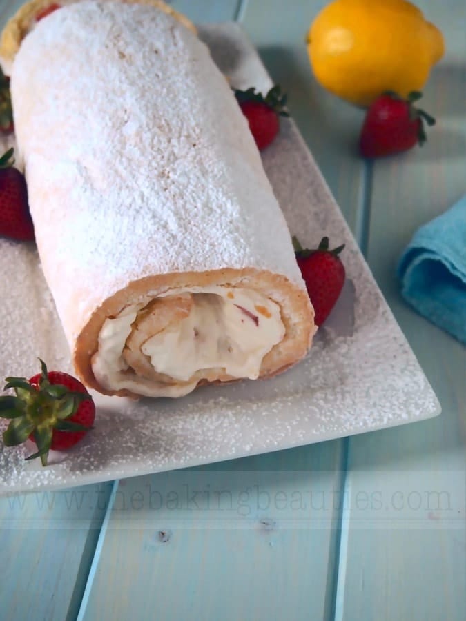 Gluten Free Strawberry Cream Roll Cake - Faithfully Gluten Free