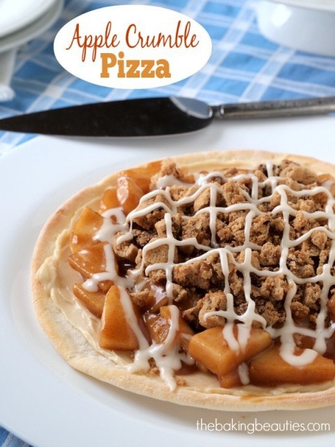 Easy Apple Crumble Pizza - Faithfully Gluten Free